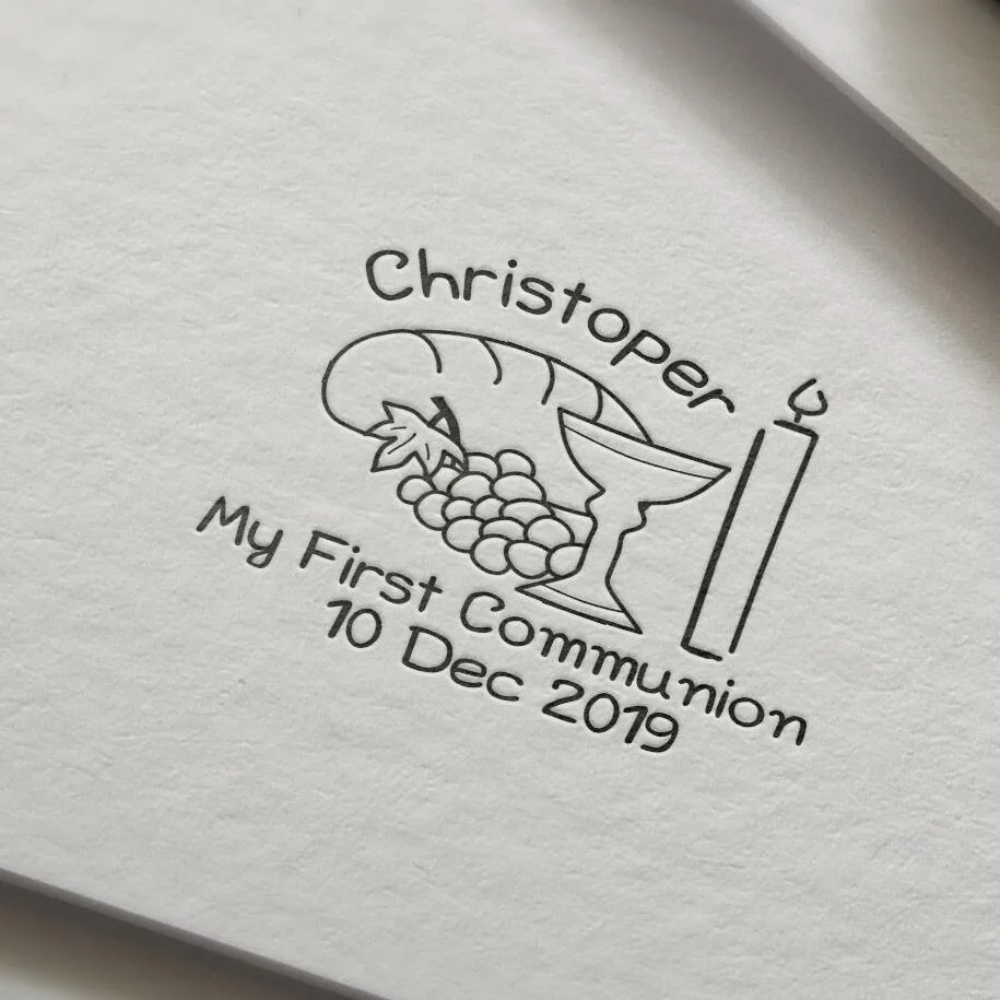 My First Communion Customized Stamp For Religion Christian Eucharist ...