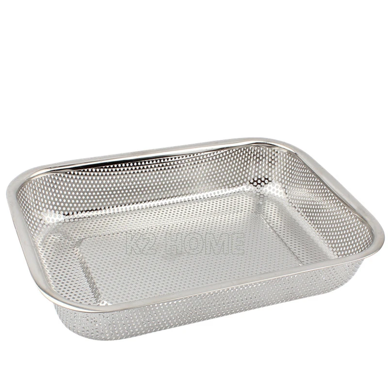 Rectangle Colander Optional Two Size Fine Mesh Strainer Washing ...