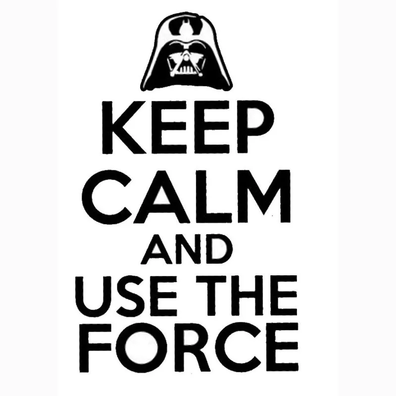 11.8X19CM KEEP CALM AND USE THE FORCE Interesting Vinyl Decal Car ...