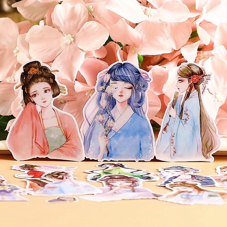 20pcs-cute-self-made-girls-stickers-for-phone-car-Label-Decorative ...