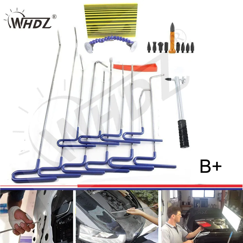 WHDZ Dent Removal Pdr Rod Tool Kit Hail and Door Ding Repair Starter ...