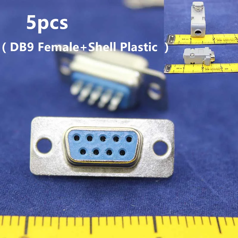 Free shipping 5pcs New RS232 serial port connector DB9 Female socket ...