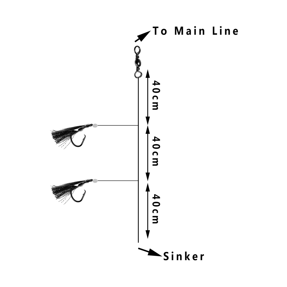 Twin Hooks Flasher Rig Pack - Easy Fishing Tackle