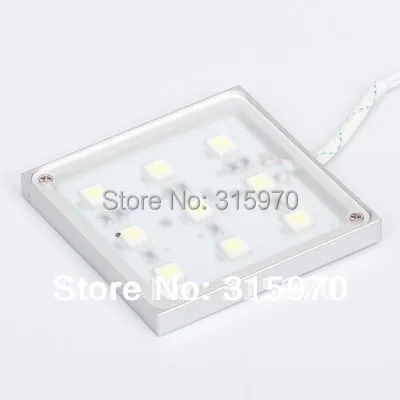 Square Led Backlight Cabinet Lightt 12V 1.8W Warm White 9leds 5050SMD ...