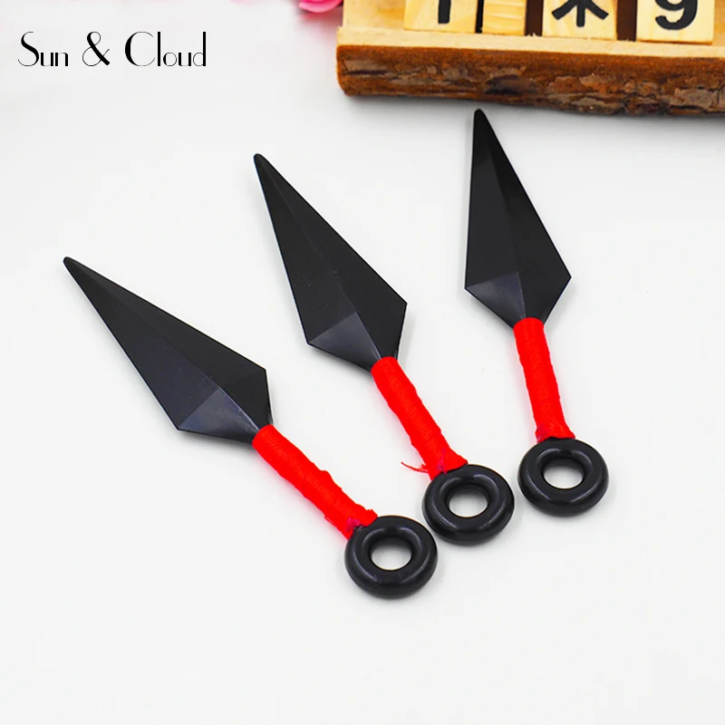 10 Pc 13cm Naruto Shippuden Ninja Kunai Shuriken Plastic Model Assassin ...