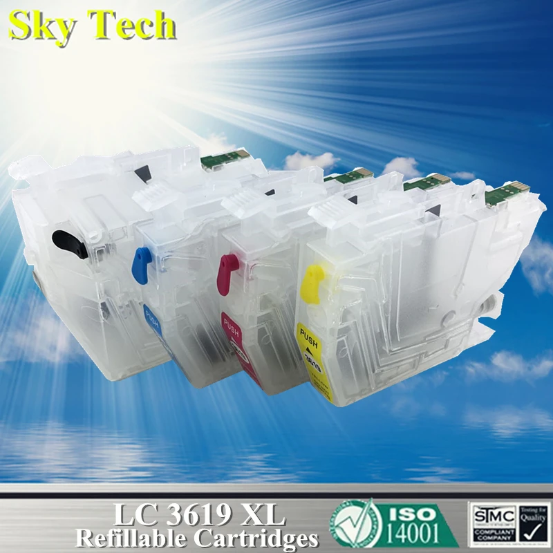 Empty Refillable Cartridge For Lc3619 Lc3617 , Lc-3619 For Brother Mfc ...