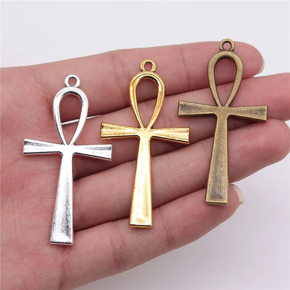 Wysiwyg 4pcs 52x28mm 3 Colors Egyptian Ankh Life Symbol Big Ankh Cross ...