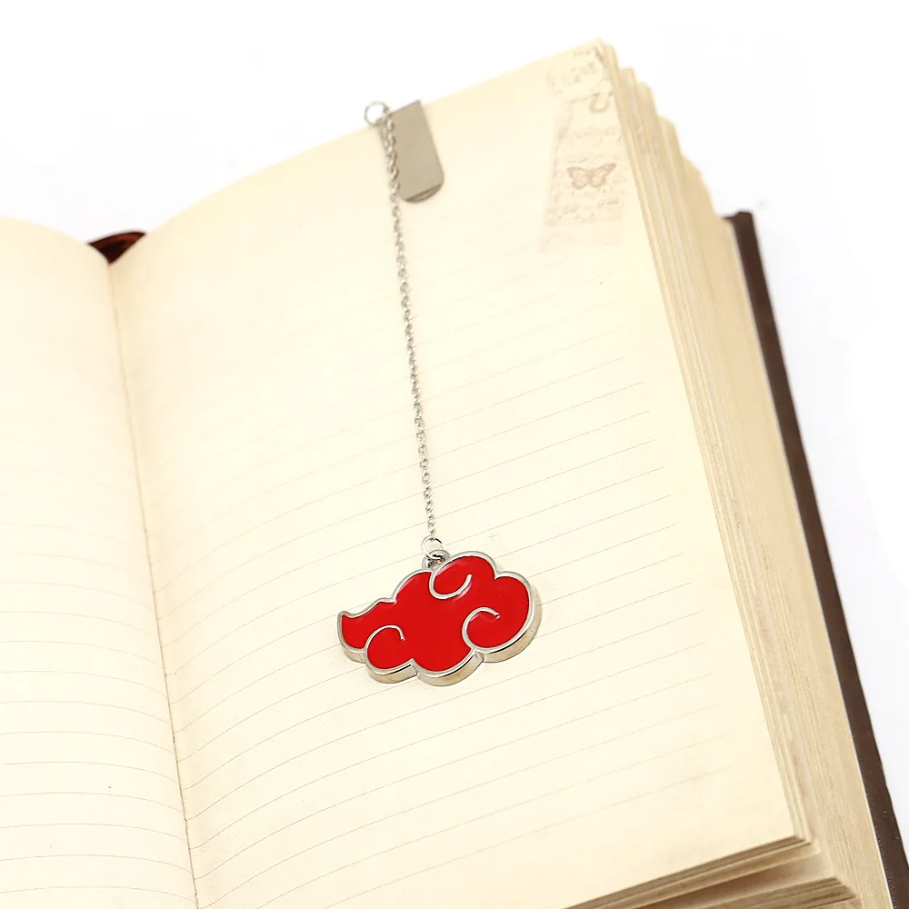 NARUTO Bookmarks Pendant Anime Metal Akatsuki Sharingan Eye Badge Long ...