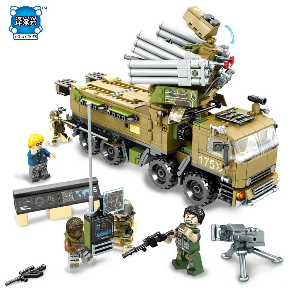 704pcs Military Army Building Blocks Brick Defense Command Mini Action ...