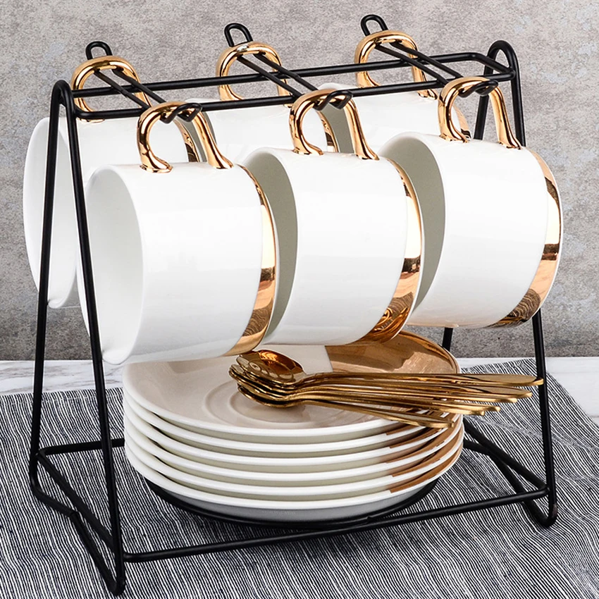 Top-grade-Porcelain-coffee-cups-Set-Europe-ceramic-golden-rim-tea-cup ...