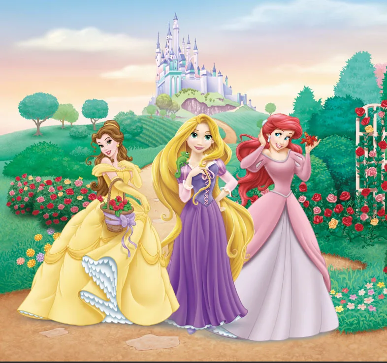 10x10FT Belle Ariel Tangled Rapunzel Principessa Fata Castello Rosa ...