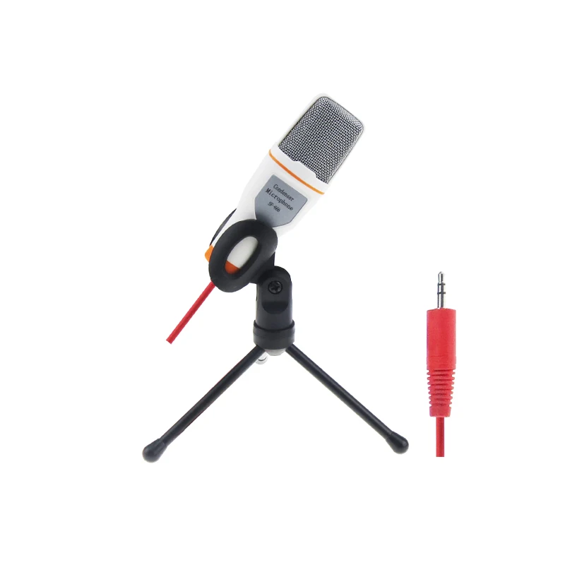 SF 666 Computer Microphone Professional 3.5mm Jack Wired With Stand ...