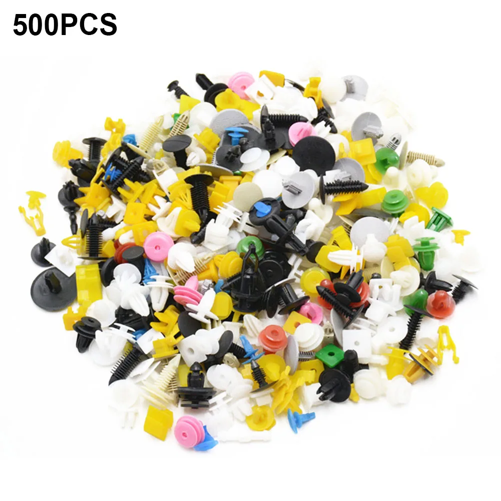 500pcs Rivets Automotive Mixed Color Bumper Car Door Trim Panel ...