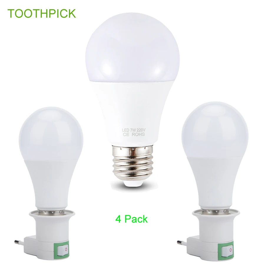 4pcs/lot LED Bulb Lamp E27 AC 220V 110V 240V Conventional LED light 18W ...