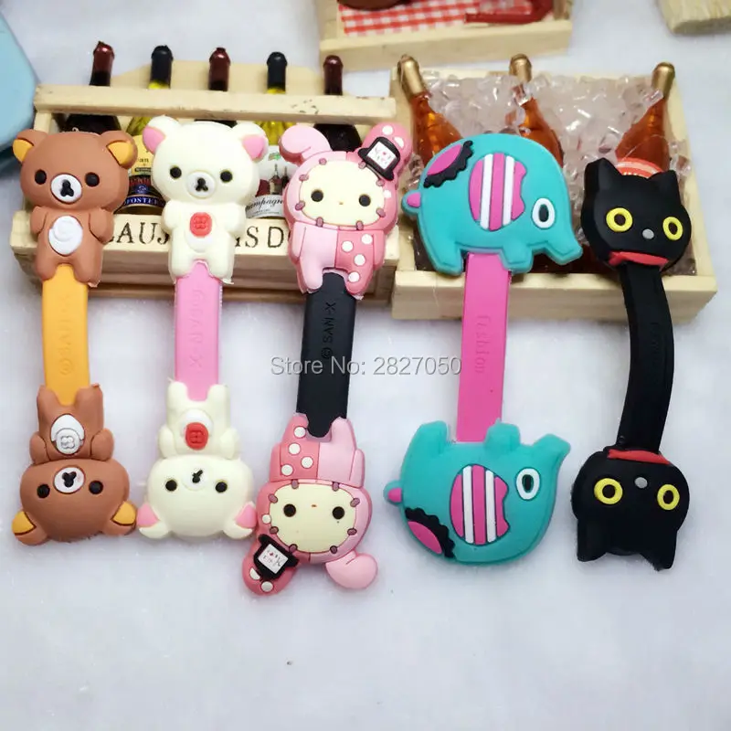 Cute Cartoon Animal Silicone Wrap Cable Wire Tidy Earphone Winder ...
