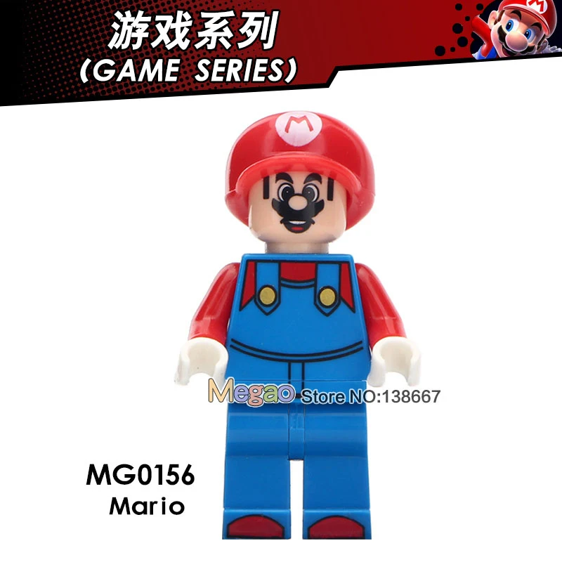 Super Mario Bros Luigi Stitch Gizmo Stay Puft Action Building Block ...