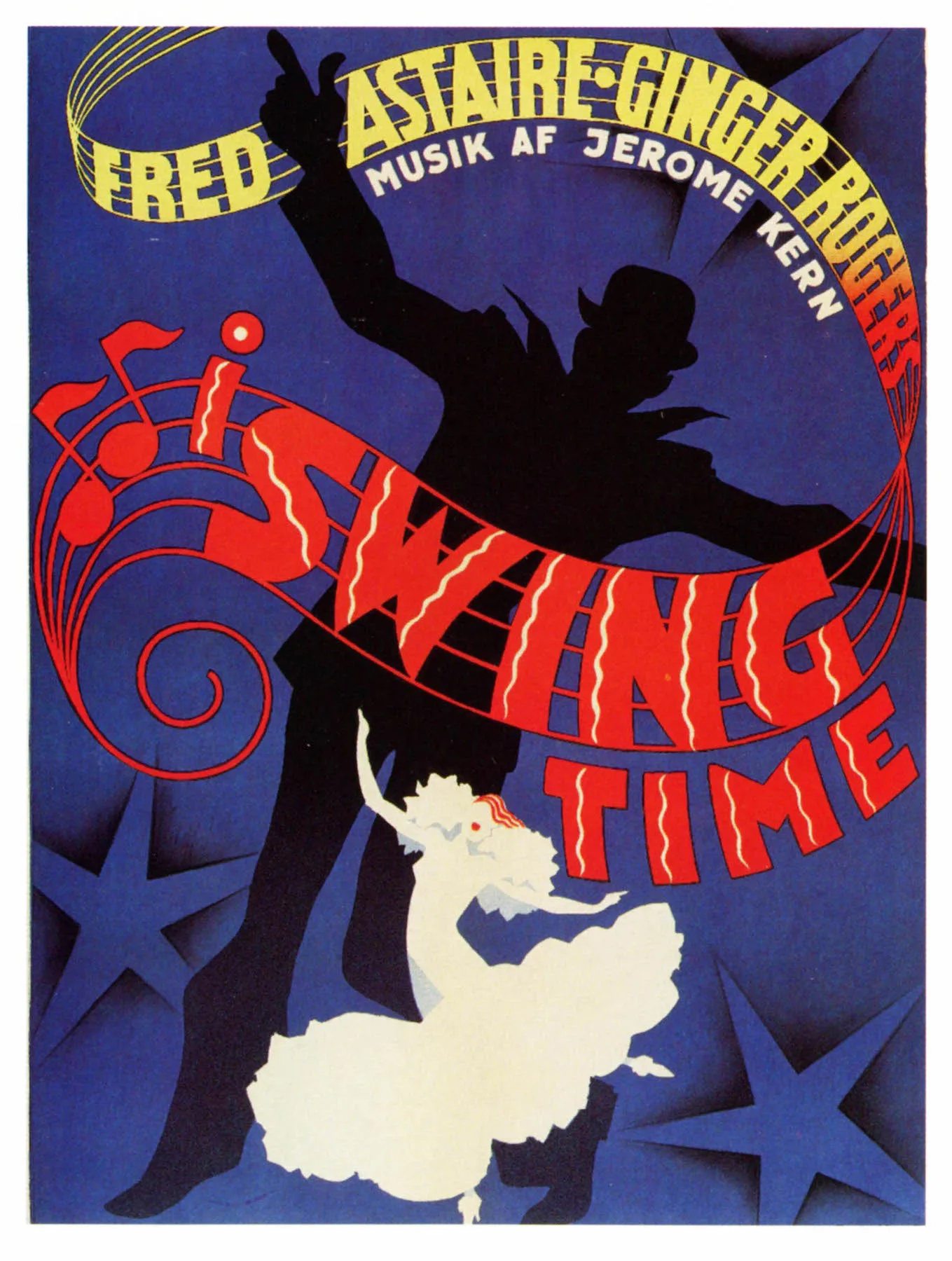 Vintage Advertising Film Poster Swing Time Classic Canvas Paintings ...