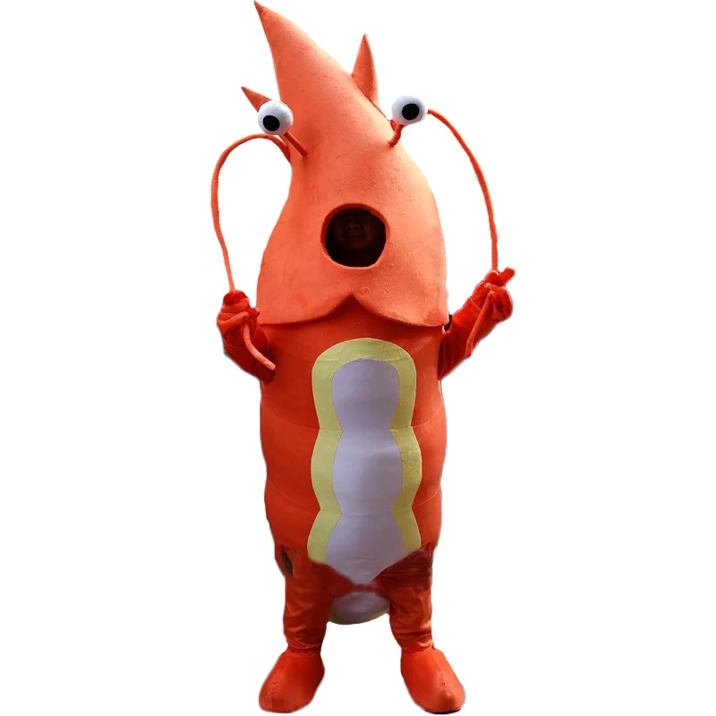 High Quality Adult Plush Shrimp Mascot Costume For Festive & Party ...