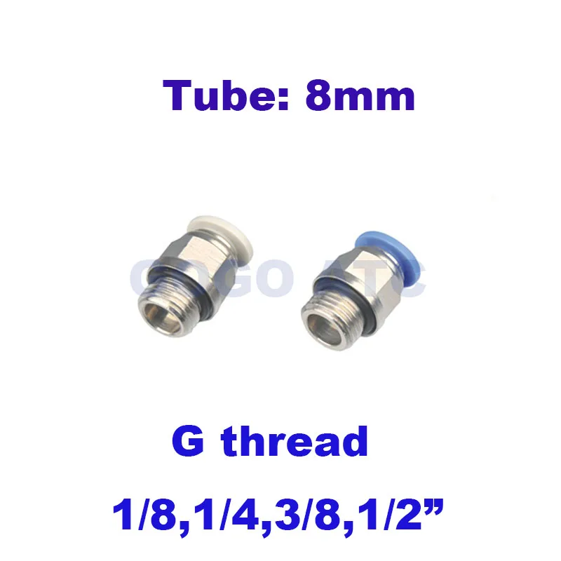 Copper-nickel-plating-Pneumatic-air-straight-fitting-hose-O-D-8mm-G ...