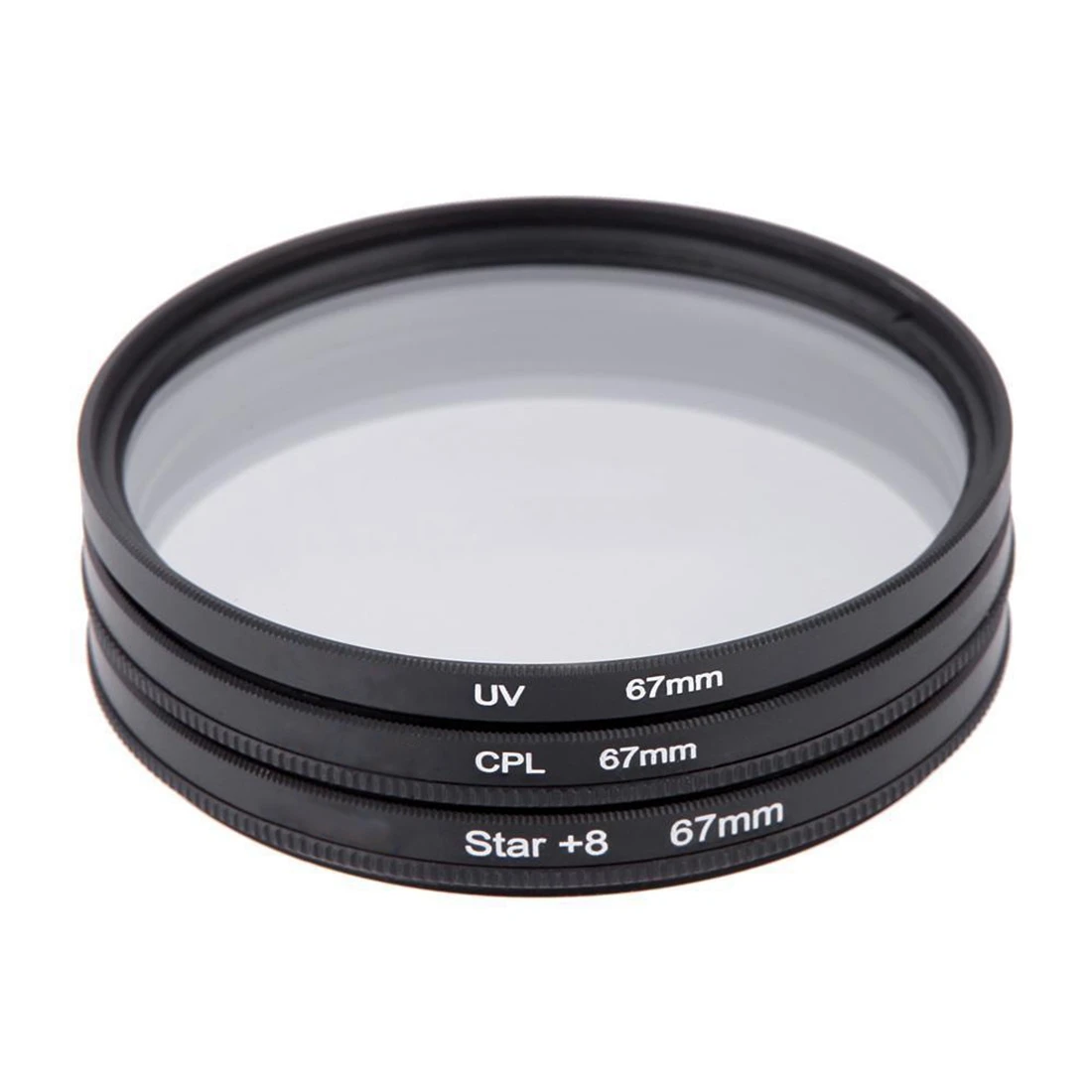 67mm Filter Set UV+ CPL + Star 8 Point Filter Kit for Canon Nikon Sony ...