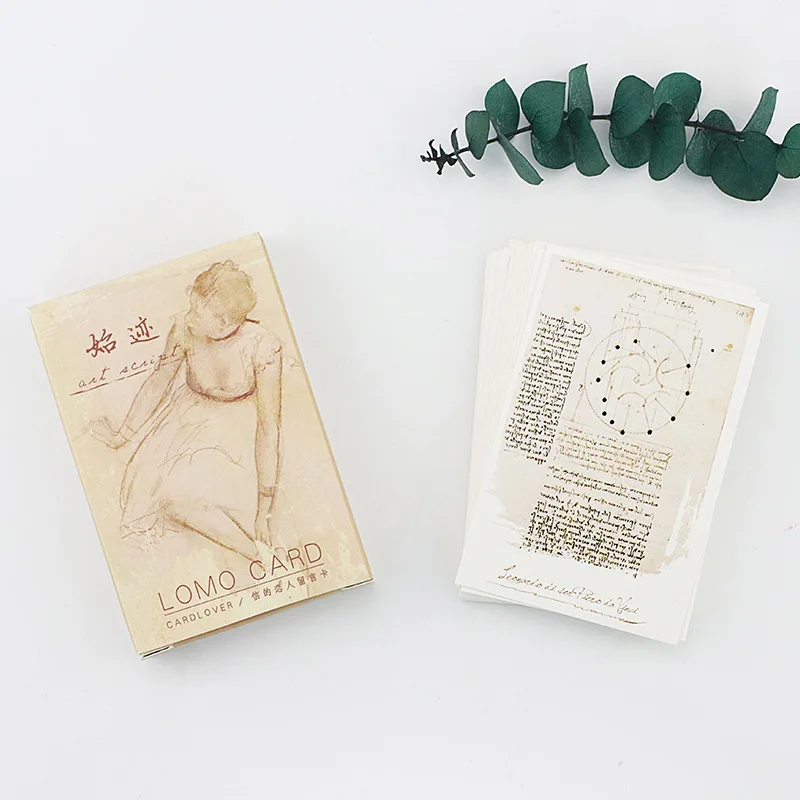 28 Sheets/Set Art Manuscript Series Lomo Card Mini Postcard DIY ...