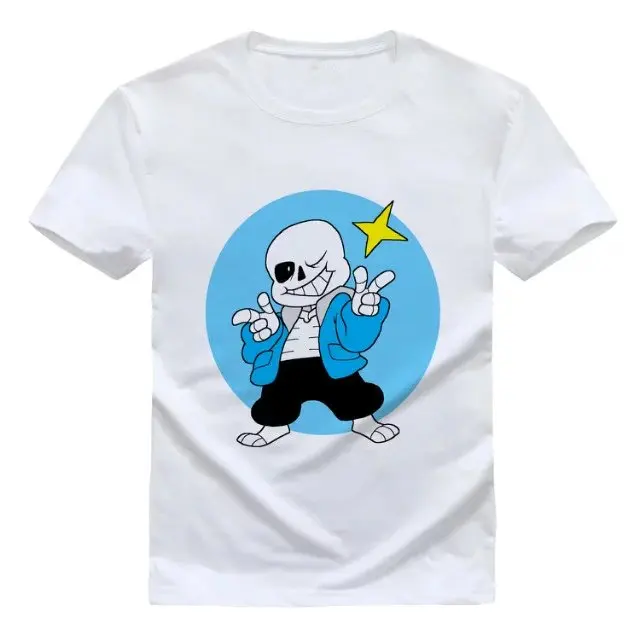 Undertale Sans T shirts DIY Cotton Shirts Undertale Sans And Papyrus ...