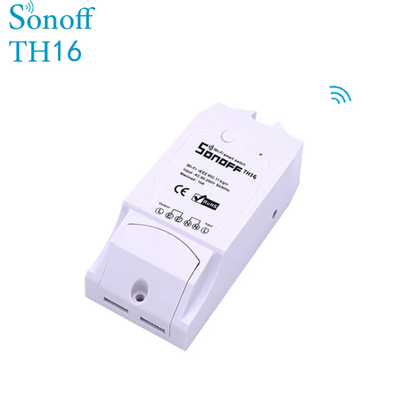 Sonoff TH16 Temperature And Humidity Monitoring WiFi Smart Switch Real ...