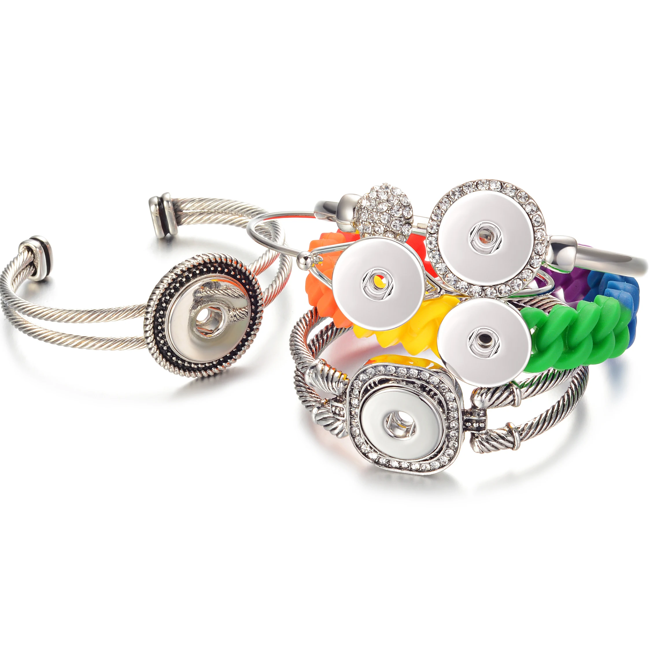 10PCS-Lot-Vocheng-Snap-Jewelry-Charms-Bangle-for-Women-Copper-Material ...