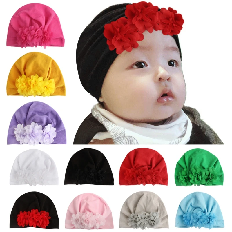 Gorro suave para bebé recién nacido, ropa de gasa con diseño Floral ...