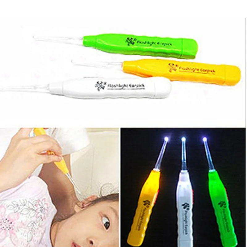 Baby care Light Earwax spoon digging luminous dig Ear Syringe japanese ...