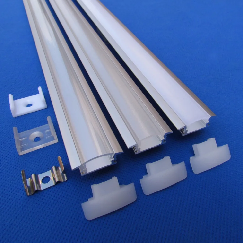 10Pack x1m led embedded Aluminium Channel profile system with cover ...