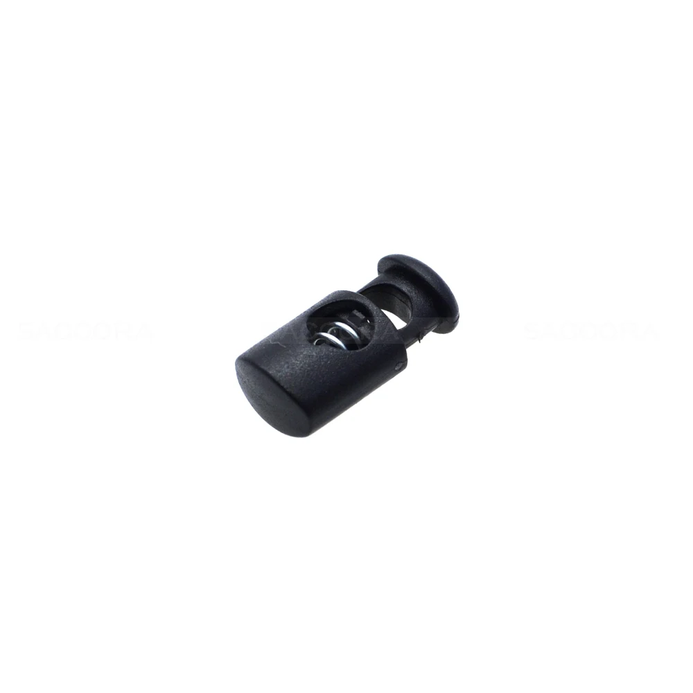1000pcs/pack Cord Lock Stopper Cylinder Barrel Plastic Black Toggle ...