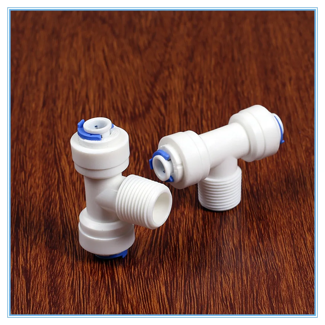 5pcs Reverse Osmosis System Fitting T Shape Tee 1/4"od Hose To 3/8" Bsp ...