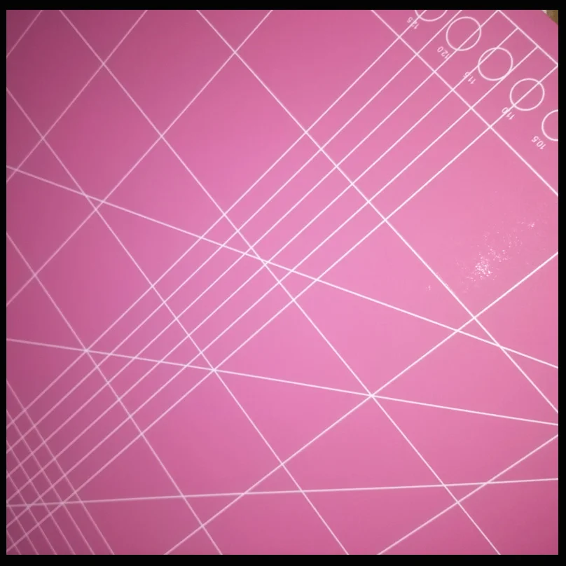 Eco Friendly A3 Pink Cutting Mat Rectangle Self Healing Colorful TPE ...