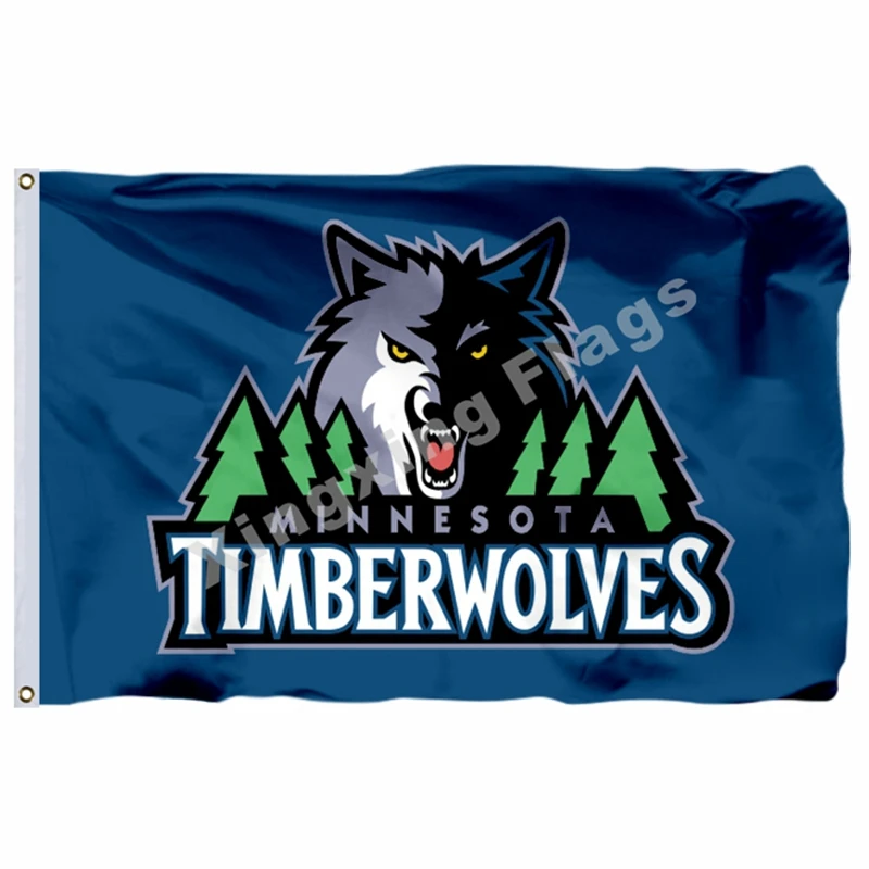 Minnesota Timberwolves Flag 3ft X 5ft Polyester NBA1 Minnesota ...
