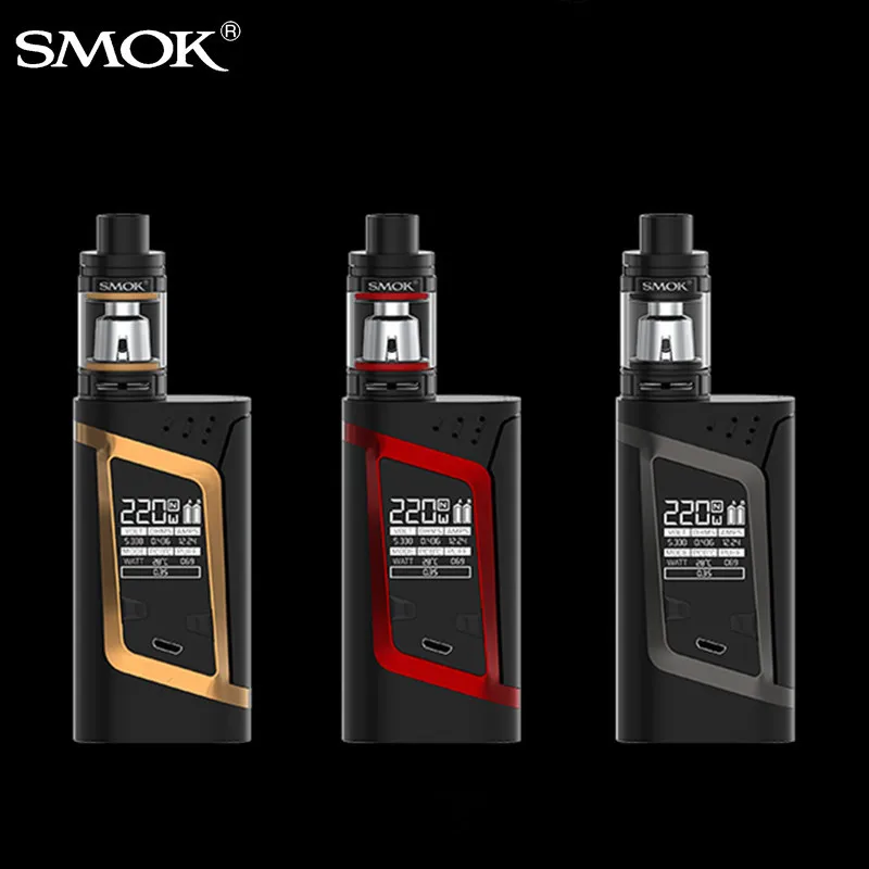 ECT Original smok alien 220W Mod with Smok tv f8 Tank with Coil ...