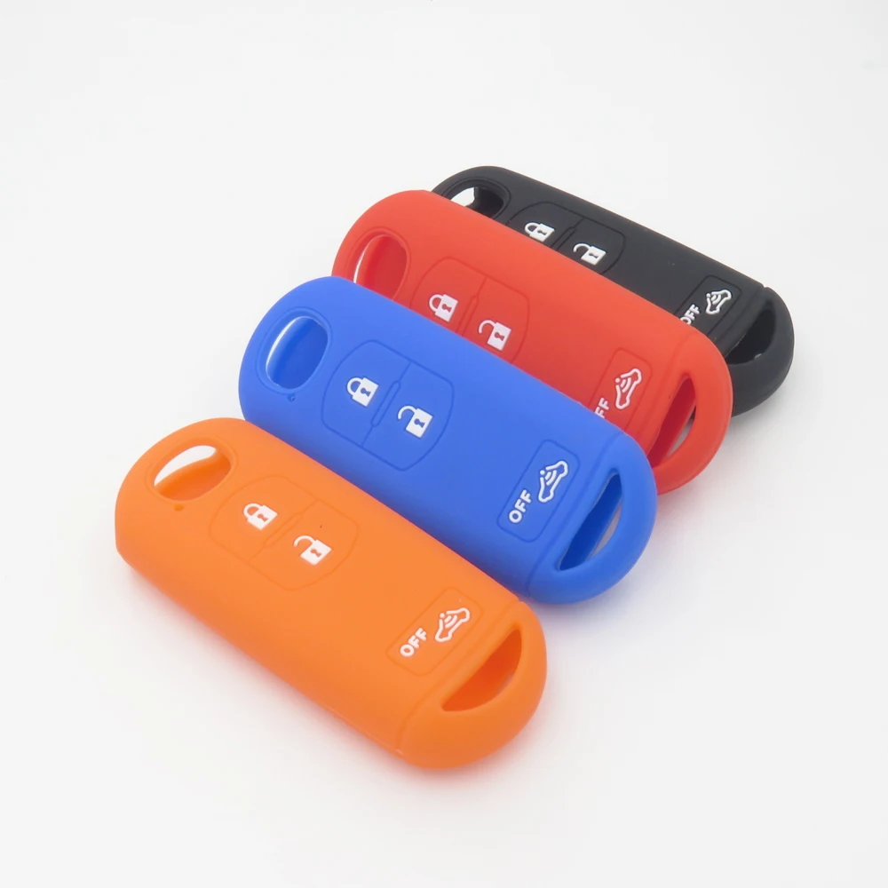 Silicone-Rubber-Key-FOB-Case-Cover-Cap-Set-Sleeve-Skin-forMazda-2-3-5-6 ...