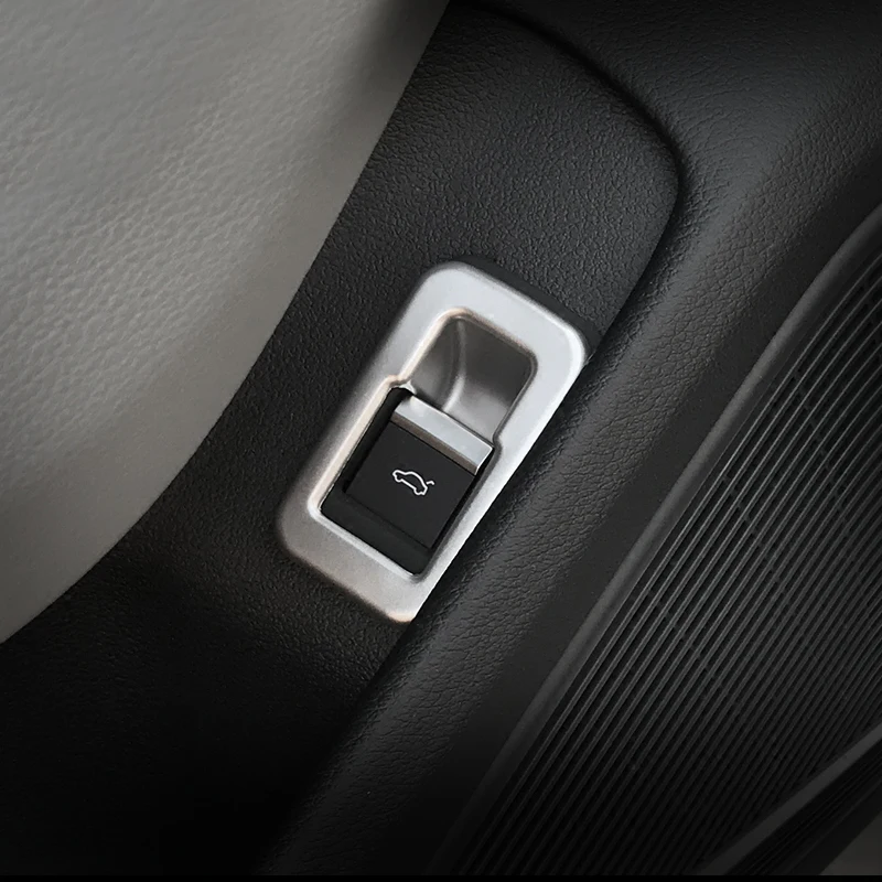 Chrome Rear Trunk Open Switch Button Decorator Cover Frame Trim For ...