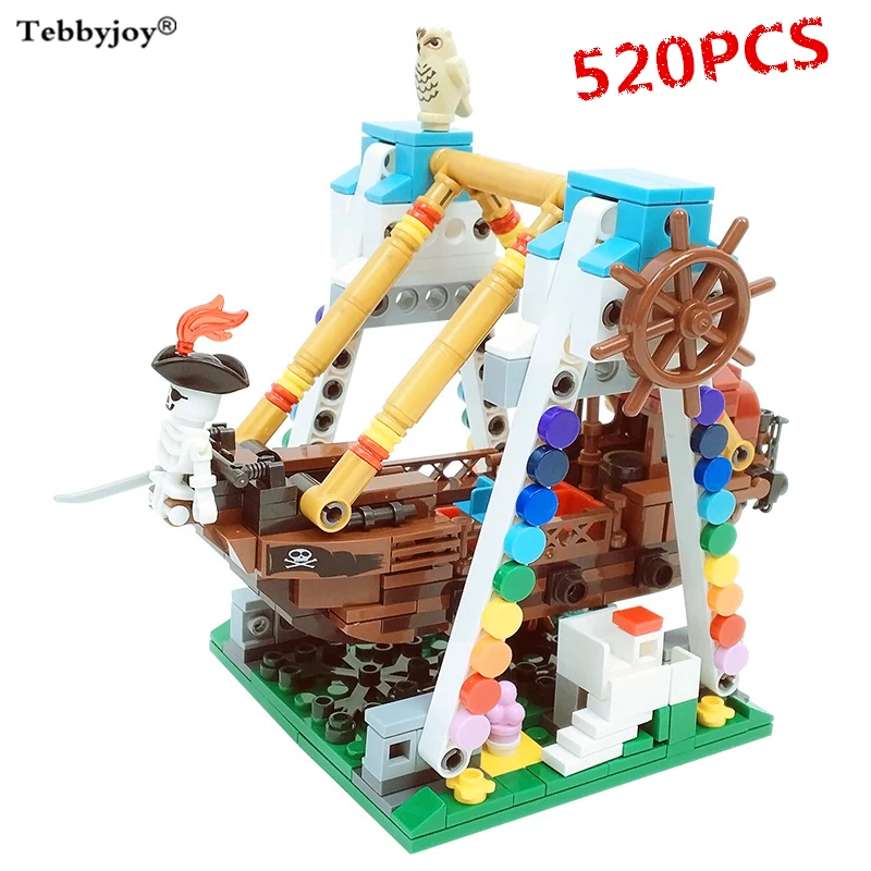 Pirate ship building blocks 520PCS Pirate Ship Black Pearl Boat 3D ...