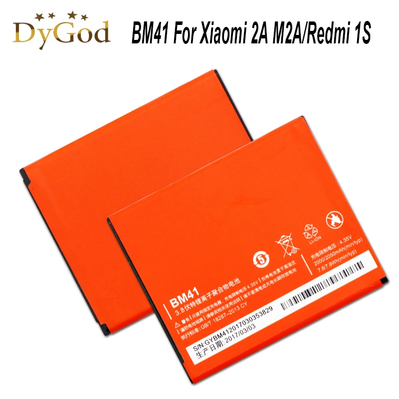 BM41 para Xiaomi 2A M2A Mi2A Hongmi Redrice Red arroz 1 1S batería acumulador AKKU BM40|bm41 ...