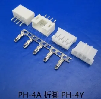 PH 4A fold foot PH 4Y four hole PH pin connector 2.0mm plastic shell seat + + reed one hundred ...