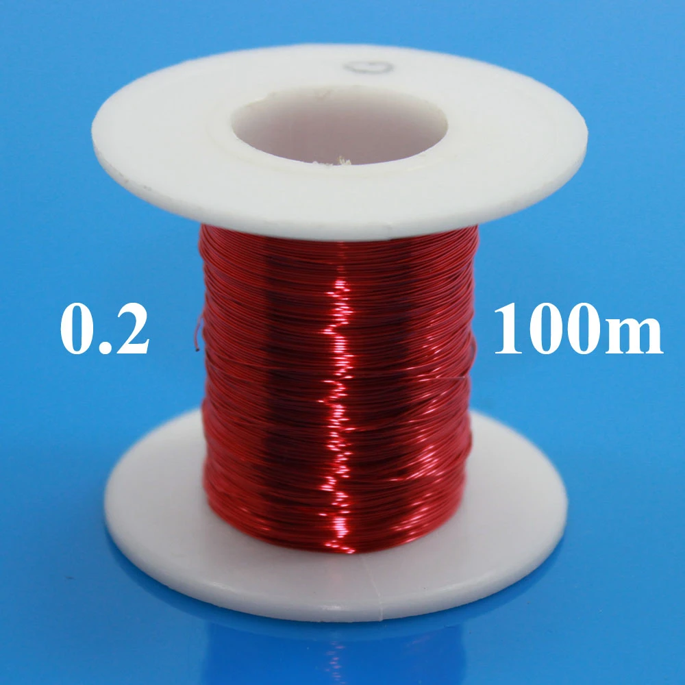 0.2mm x 100m/pc Red Magnet Wire Enameled Copper wire Magnetic Coil ...