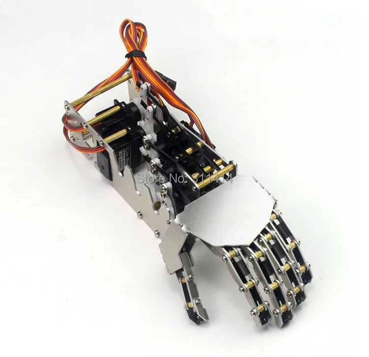 5DOF Humanoid Five Fingers Metal Manipulator Arm Mount Kit Left + Right ...