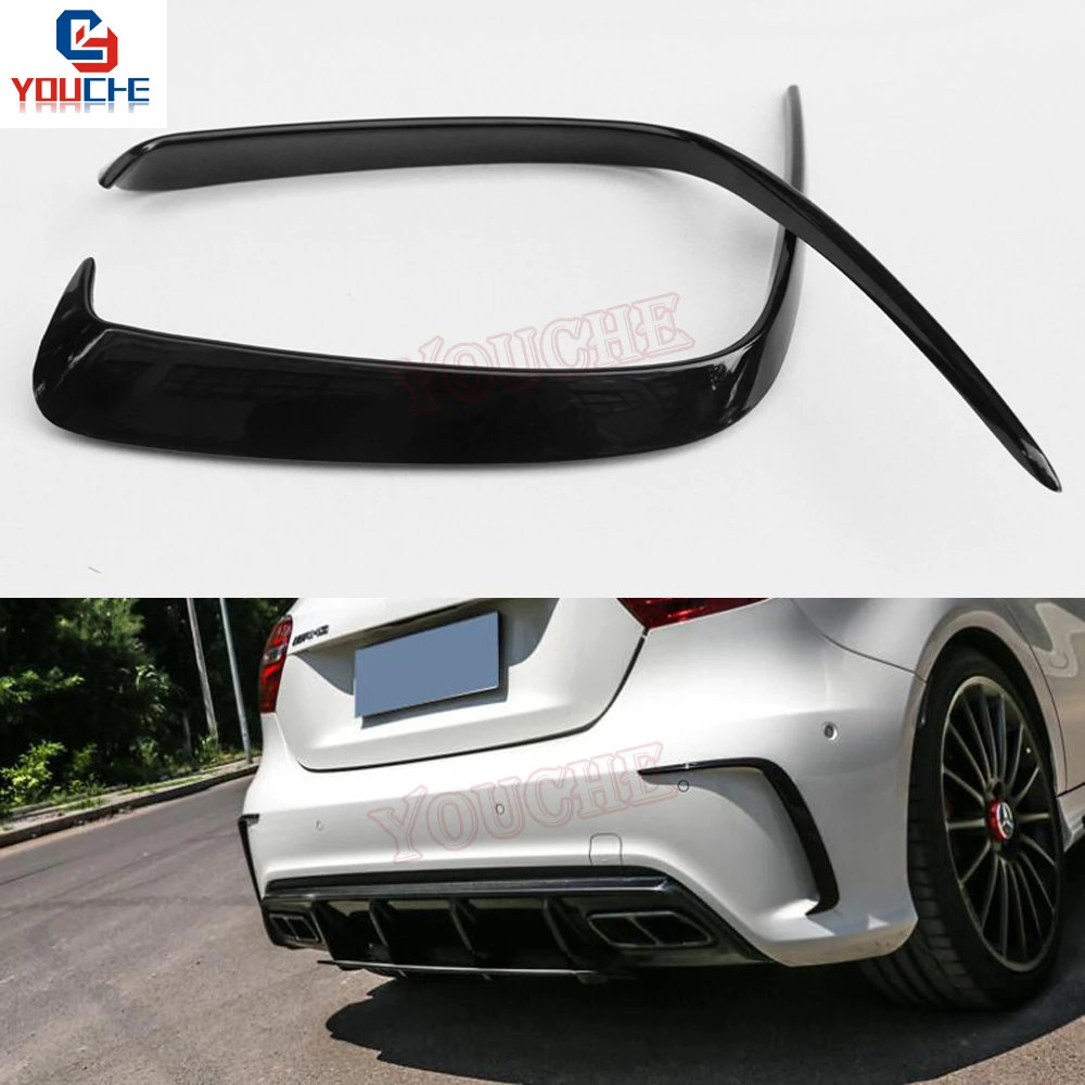 A45 Rear Bumper Canards For Mercedes W176 2013 2018 Sport Edition A45 ...