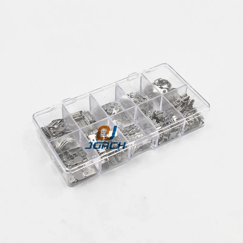 250pcs 6.3 Inserts Plug Spring Terminal Pcb Solder Lug Corner Flag Pcb ...