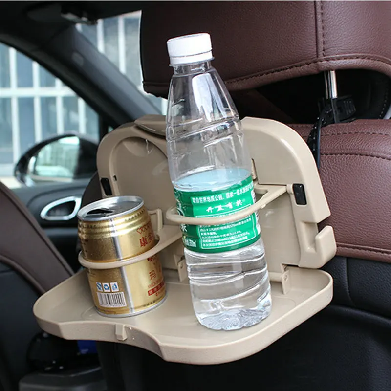 Multi function car rear seat beverage rack car table water cup holder ...