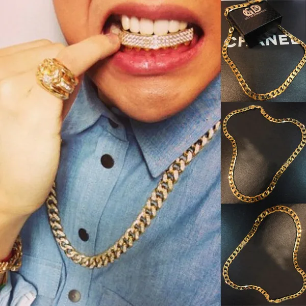 Gd g dragon gold chain gold necklace p20-in Pendant Necklaces from ...