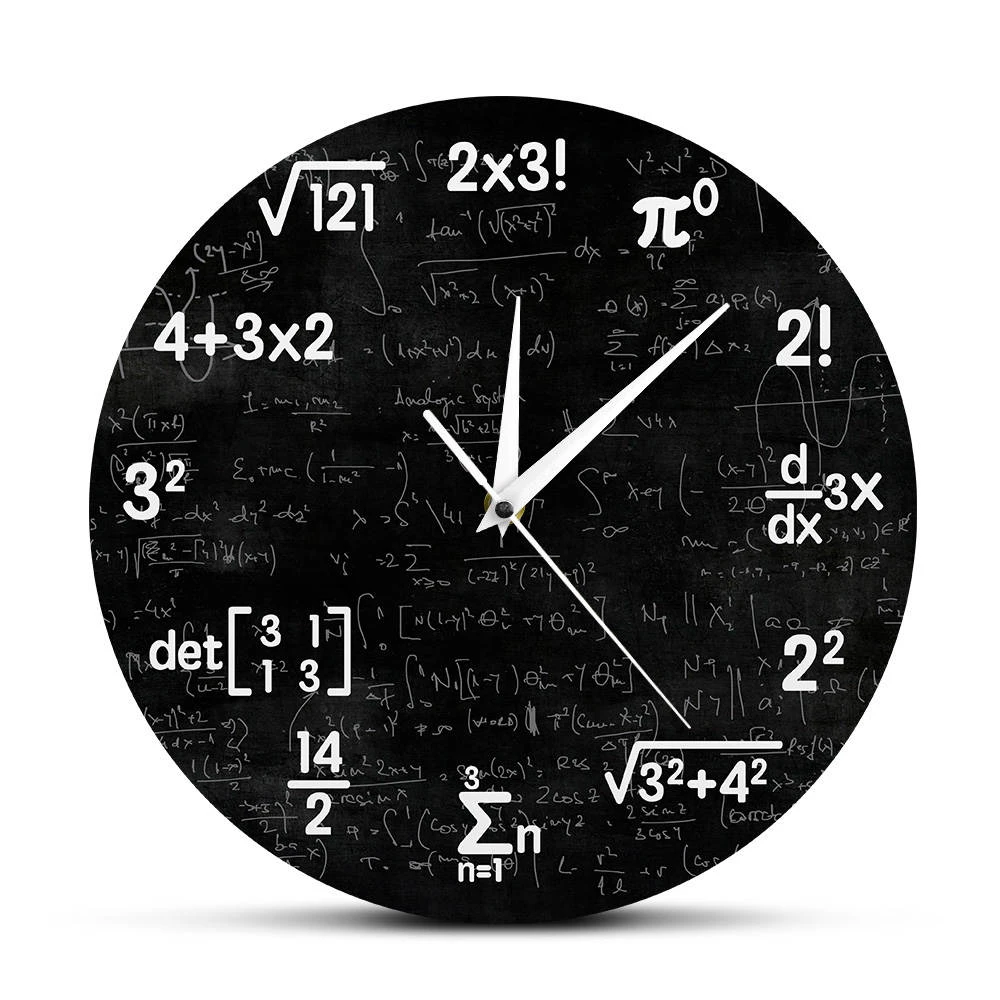 Math Wall Clock Mathematics Clock Graduation Gift Gifts For Kids Math ...
