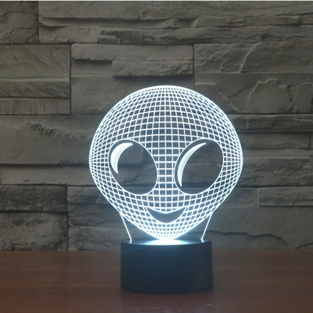 Creative Alien Christmas Gift 3d Light Colorful Led Vision Atmosphere ...