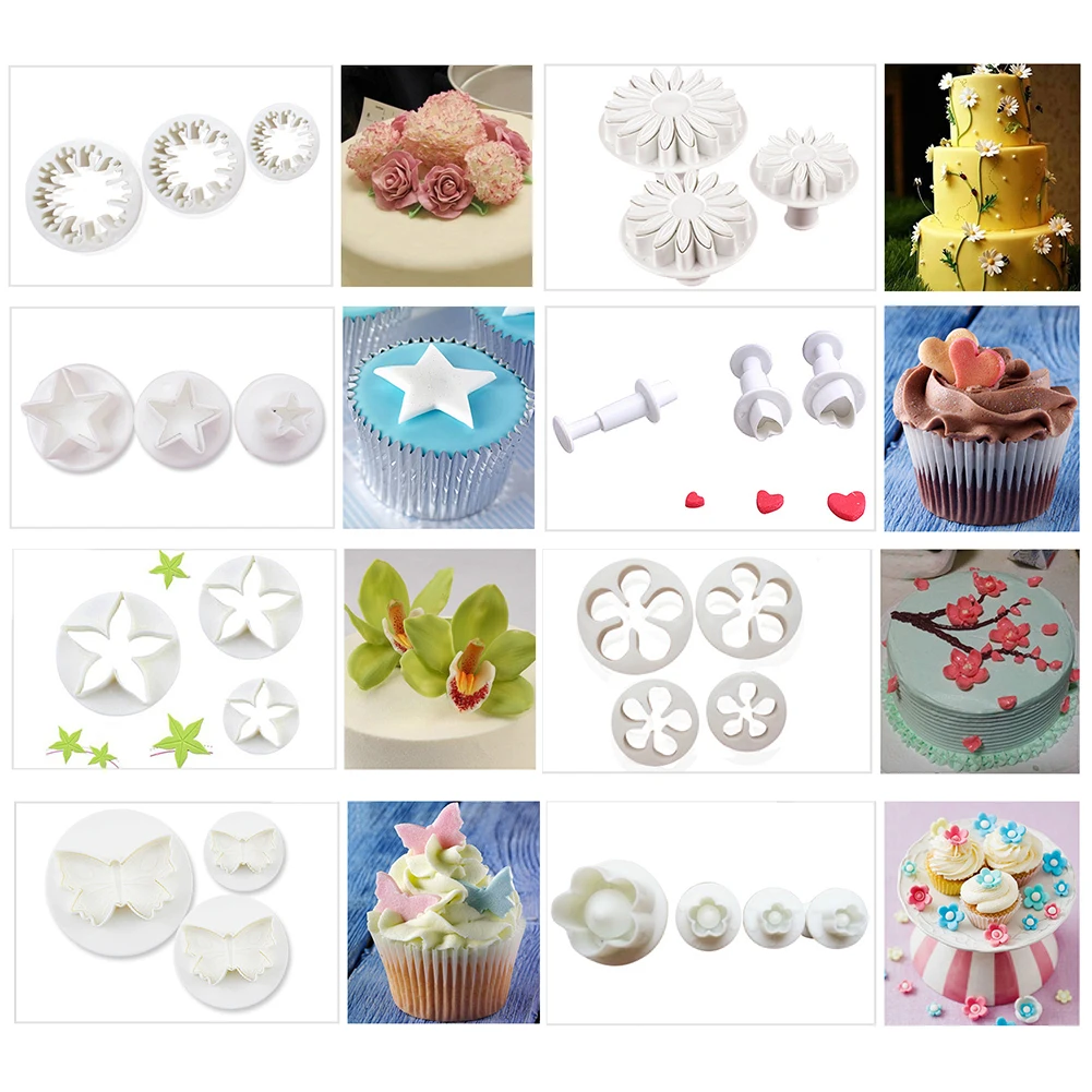 46pcs Delicious Fondant Cake Decorating Modelling Tools Set DIY Sugar ...